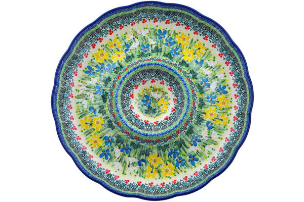 Polish Pottery 12" Chip and Dip Platter Dandy Daffodils UNIKAT ...