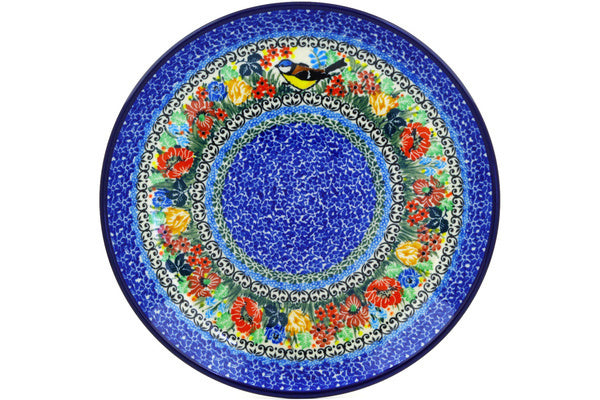 Polish Pottery 10½-inch Dinner Plate Robin's Wreath UNIKAT ...