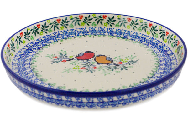 Polish Pottery 10" Cookie Platter Robin & Wren UNIKAT – CeramikaArtystyczna