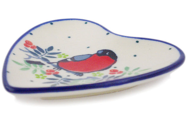 Polish Pottery 3" Tea Bag or Lemon Plate Robin & Wren UNIKAT ...