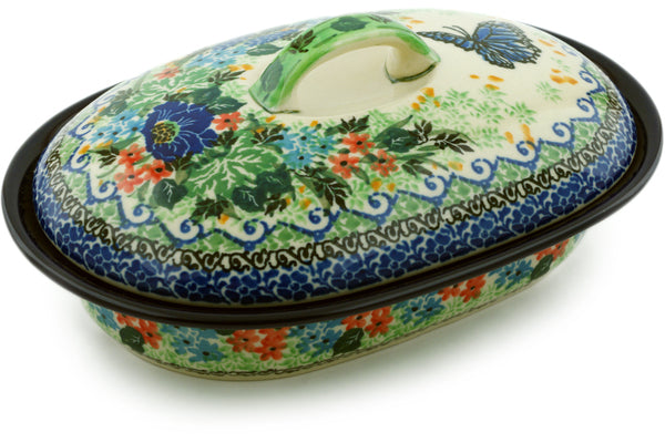 Polish Pottery 8" Baker with Cover Mariposa UNIKAT – CeramikaArtystyczna