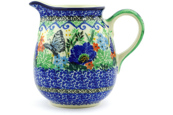 Polish Pottery 12 oz Pitcher Mariposa UNIKAT – CeramikaArtystyczna