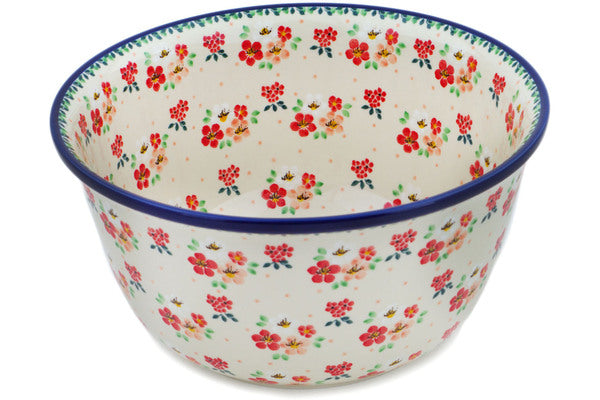 Polish Pottery 12-inch (8 quarts) Mixing Bowl Pink Divinity UNIKAT ...