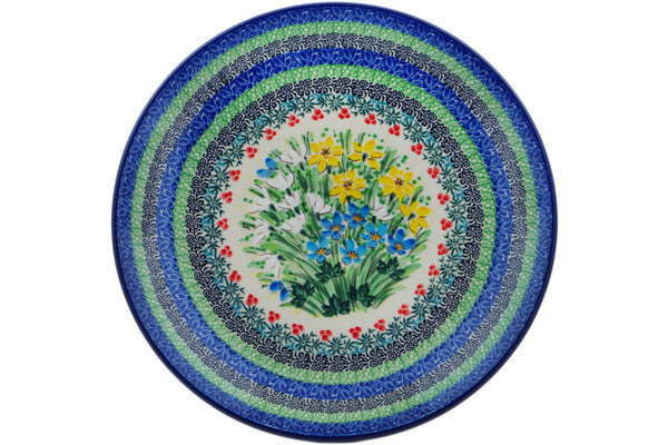 Polish Pottery 10½-inch Dinner Plate Dandy Daffodils UNIKAT ...