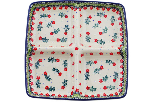 Polish Pottery 10" Divided Dish Southern Belles – CeramikaArtystyczna