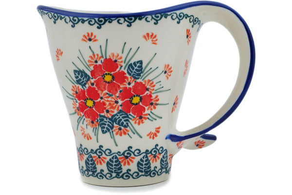 Polish Pottery 12 oz Mug Pink Forget Me Not UNIKAT – CeramikaArtystyczna