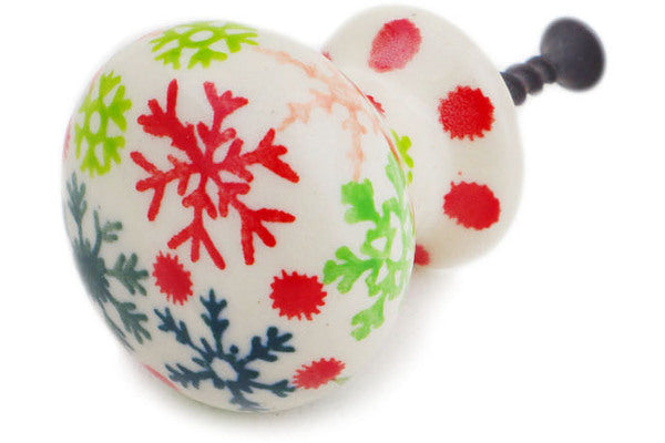 Polish Pottery Drawer knob 1-3/8 inch Holly Jolly UNIKAT ...