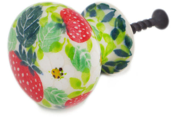 Polish Pottery Drawer knob 1-3/8 inch Summer Strawberry UNIKAT ...