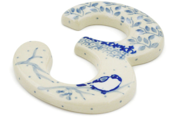 Polish Pottery 4-inch House Number 3 (Three) Waiting Birds UNIKAT ...