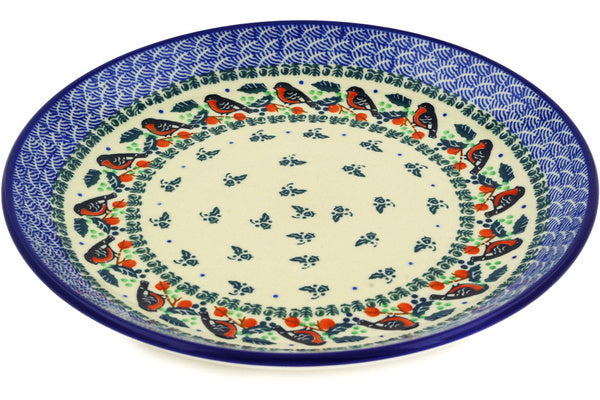 Polish Pottery 10½-inch Dinner Plate Holly Robin – CeramikaArtystyczna