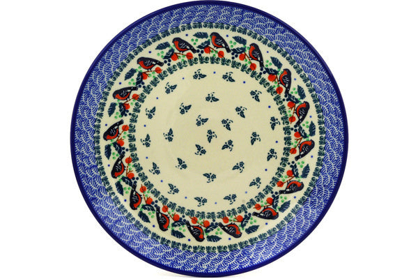 Polish Pottery 10½-inch Dinner Plate Holly Robin – CeramikaArtystyczna