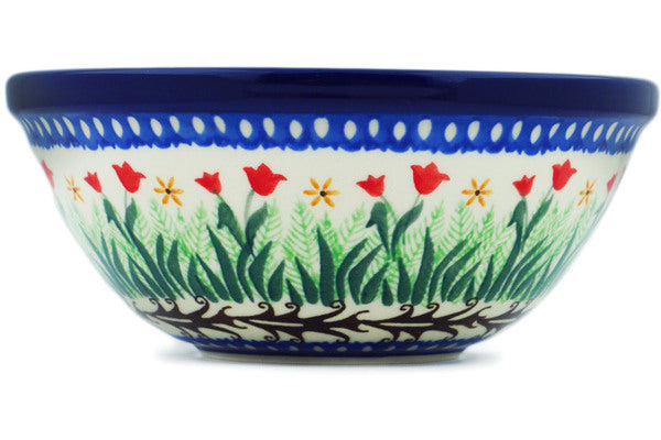 Polish Pottery 6" Bowl Spring Chickens UNIKAT – CeramikaArtystyczna